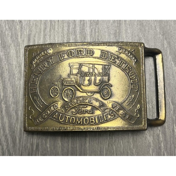 Accessories | Ford Model T Henry Ford Detroit Belt Buckle Brass Antique ...